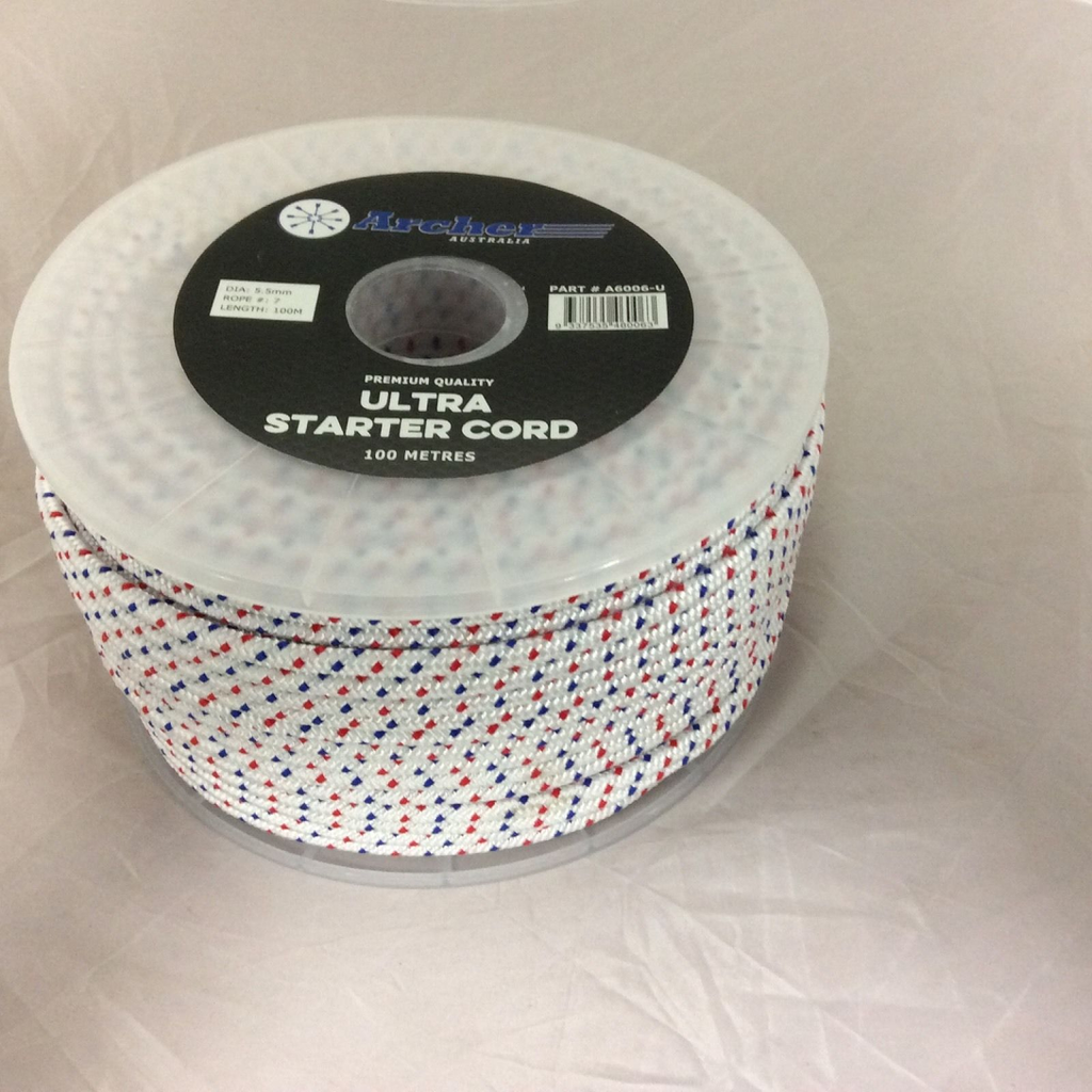 A6006-U ARCHER STARTER ROPE #7 Starter Rope 100 meters #7 dia. 5.5mm U ...